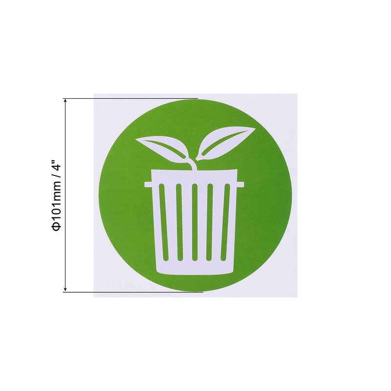 Recycle Trash Sticker, 12 Pack 4 Inch Self-Adhesive Garbage Can Bin ...