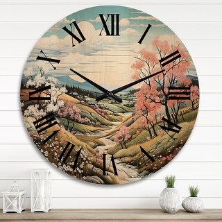 Designart "Countryside Early Spring Landscape V" Landscapes Oversized ...