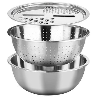 3 in 1 Vegetables Slicer Cutter Grater with Drain Colander Strainer ...
