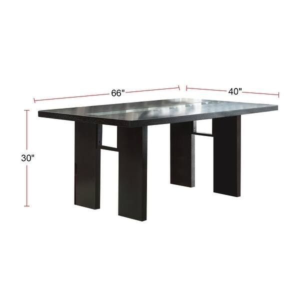 Solid Wooden Dining Table in Black - Bed Bath & Beyond - 33775950