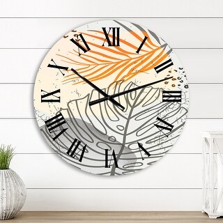 Designart, 'Minimalistic Foliage With Vibrant Organic Shapes IX ...