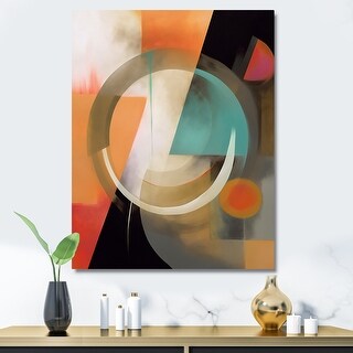 Designart "Exploring Abstracted Patterns V" Modern Geometric Canvas ...