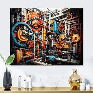 Designart "Constructivism Industrial Symphony II" Constructivism Metal ...