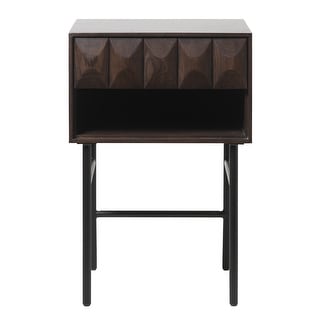 Rye Studio Modern 27" High Side Table with Drawer, Espresso Oak - 18"W ...