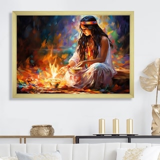 Designart "Native American Healing Ritual Memory I" Native American Art ...