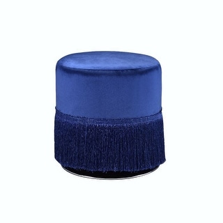 Round Ottoman with Fringe Base - Bed Bath & Beyond - 35735066