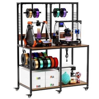 Double Printer Stand With Filament Storage Heavy Duty Metal Frame Dual ...