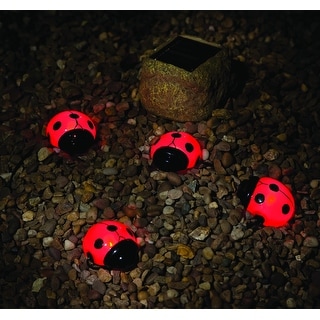 Smart Solar 3656MRM4 Ladybug Solar 4-Pack Red Light Set - Bed Bath ...