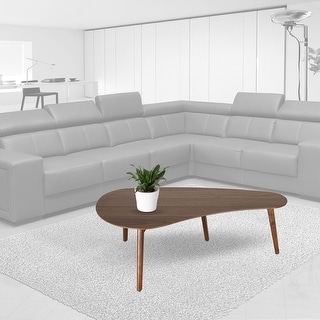 Zenvida Madison Mid Century Modern Coffee Table, Walnut Finish - Bed ...