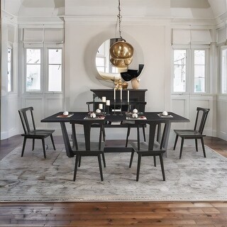 Dining Table for 6-8 Mid-Century Modern Rectangle MDF Kitchen Table ...