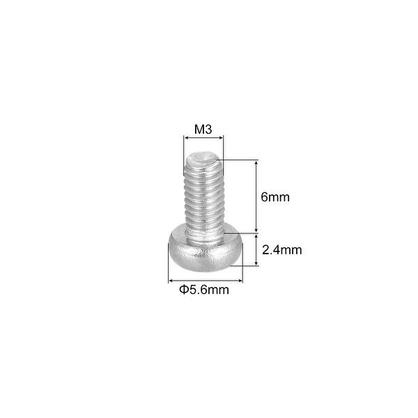 M3x6mm Torx Security Machine Screws, 20pcs 316 Stainless Steel Pan Head Screw - Silver - Bed ...