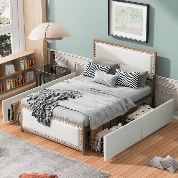Mid-Century Modern Full Size Platform Bed - Bed Bath & Beyond - 40319827