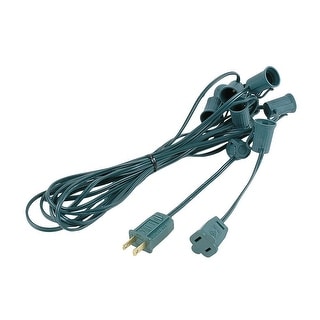 10 Foot C9 Outdoor Patio Christmas Stringer, C9/E17 Base, 12" Space ...