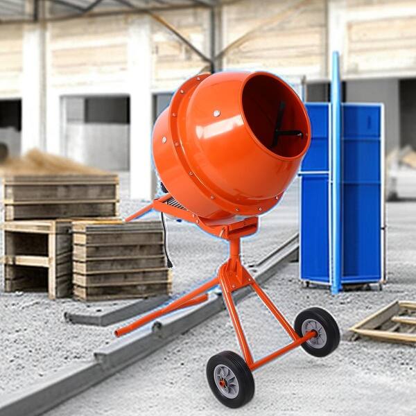 4.6-cubic-foot Cement Mixer Electric Concrete Mixer Power Moveable ...