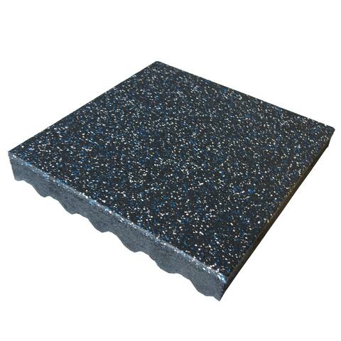 Rubber-Cal "Revolution" Interlocking Rubber Floor - 12mm x 36 in x 36 ...