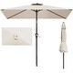 6.5' x 10' Rectangular Patio Umbrella with UV Protection, Push Button ...
