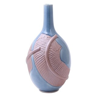 Novica Handmade Blue Banana Celadon Ceramic Vase - Bed Bath & Beyond ...