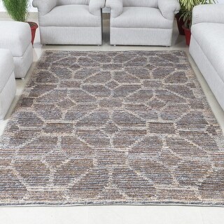Hand Woven Brown & Grey Wool Jute Loop Rug by Tufty Home - Bed Bath ...