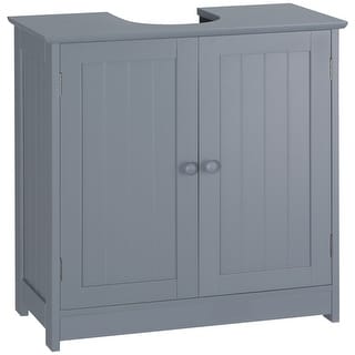 HOMCOM Under Sink Bathroom Cabinet with 2 Doors and Shelf - Bed Bath ...