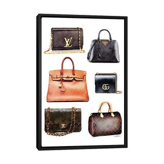 iCanvas "Bag Collection, Black & Brown" by Amanda Greenwood Framed ...