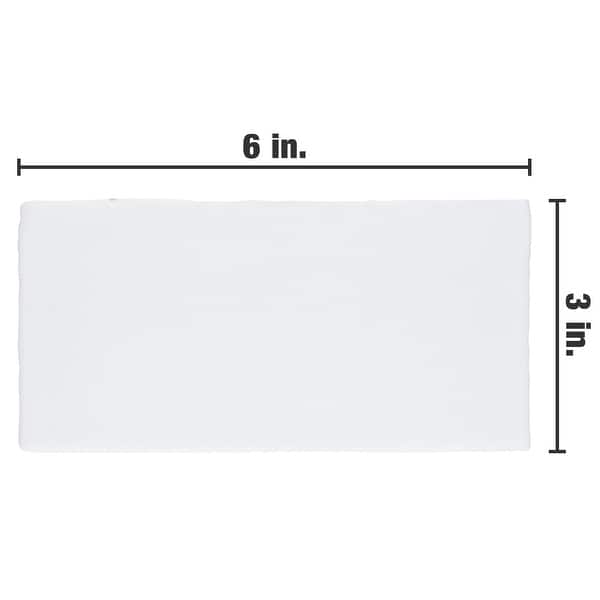 Merola Tile Castillo Matte White 3" x 6" Ceramic Wall Tile - Bed Bath ...