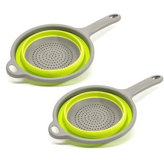 Kitchen Space Saver Foldable Silicone Colander with Handles - Bed Bath ...