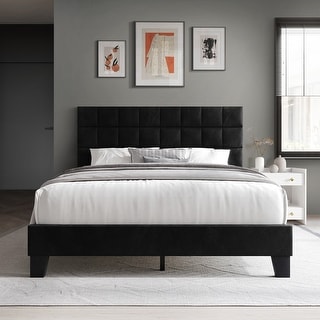 CraftPorch Simply Velvet Platform Bed - Bed Bath & Beyond - 40885275