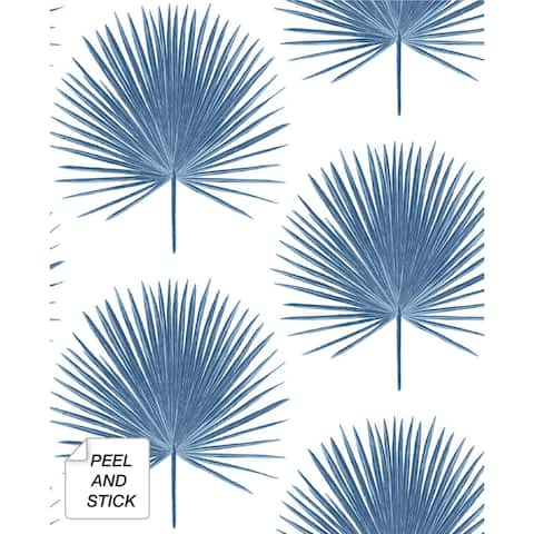 Luxe Haven Palm Frond Peel and Stick Wallpaper - 27 in. W x 18 ft. L ...