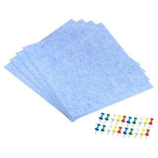4Pcs Felt Pin Board Tile Self Adhesive Square Wall Bulletin Push Pin ...
