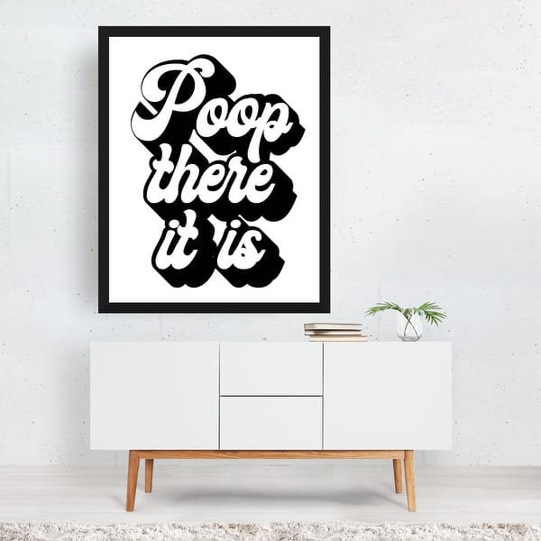 Poop There It Is Retro Font Typography Bathroom Art Print/Poster - Bed ...
