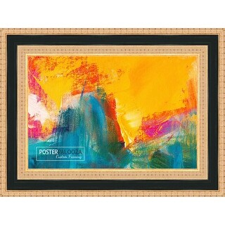 22x14 Traditional Gold Complete Wood Picture Frame with UV Acrylic ...
