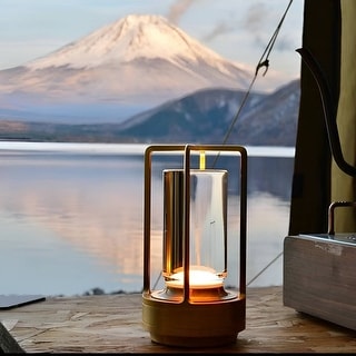 Indoor & Outdoor Cordless Rechargeable Lantern LED Table Lamp - Bed ...