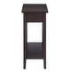 Narrow Wooden Flip Top End Table with Storage - Compact Nesting Side ...