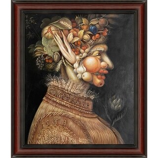 La Pastiche Summer (Portrait) with Grecian Wine Frame, 25" x 29" - Bed ...