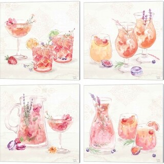 Dina June 'Classy Cocktails' Canvas Art (Set of 4) - Bed Bath & Beyond ...