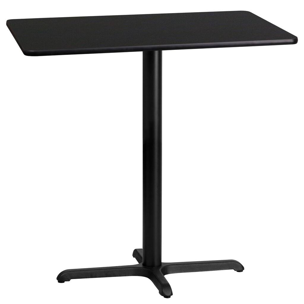 24'' x 42'' Rectangular Laminate Table Top with 24'' Round Table Height ...