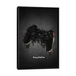 iCanvas "Playstation Controller" by Gab Fernando Framed Canvas Print ...
