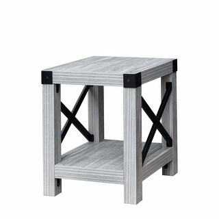 Elegant Oak Finish End Table with Sturdy Construction and Easy Assembly ...