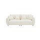 86.6" Teddy velvet large bread sofa with four pillows and hardware feet ...