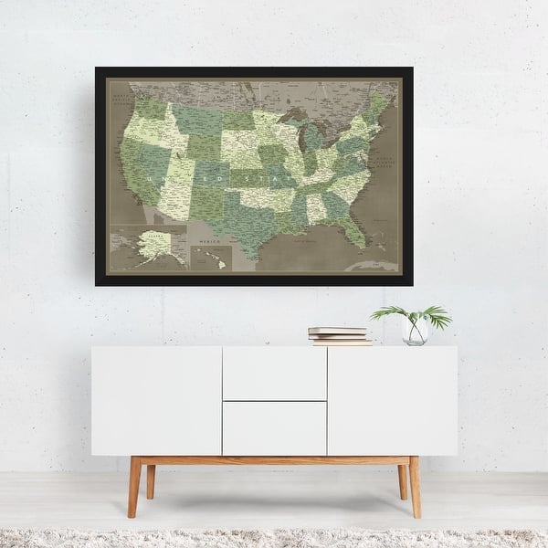 Detailed map of the United States Camo Maps Army Art Print/Poster - Bed ...