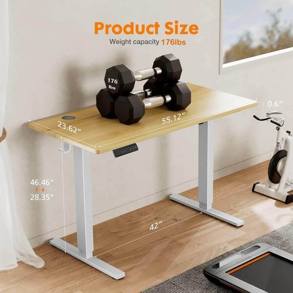 Electric Height Adjustable Ergonomic Computer Desk - Bed Bath & Beyond ...