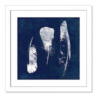 Cyanotype Feather II - 25'' x 25'' - Bed Bath & Beyond - 29803270