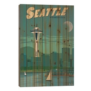 Seattle Print On Wood by IdeaStorm Studios - Multi-Color - Bed Bath ...