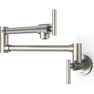 Folding Stretchable Kitchen Faucet with Double Joint Swing Arms - Bed ...