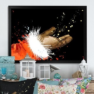 Designart "Christmas Holiday Fancy Santa Claus VII" Traditional Framed ...