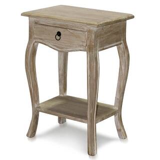 Paris - Side Table With A Single Drawer And Shelf - Solid Mindy Wood ...
