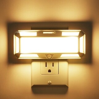 YANSUN 2-Watt White Retro Plug In Dimmable Night Light Automatic Dusk ...