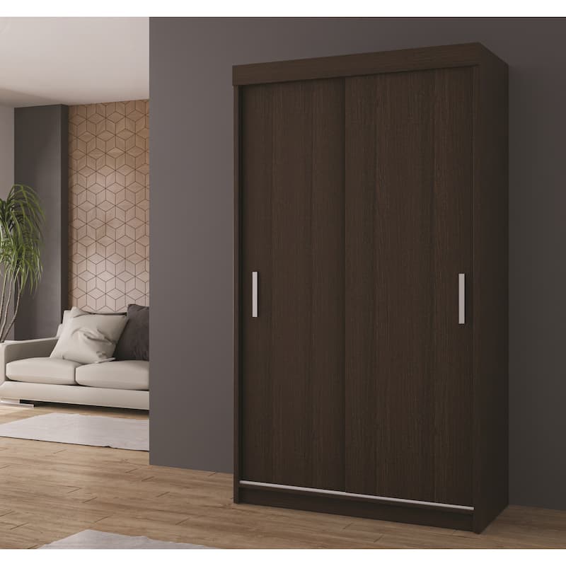 Hicksville Modern Wooden Wardrobe - Armoire - 47 Inch Wide - Overstock ...