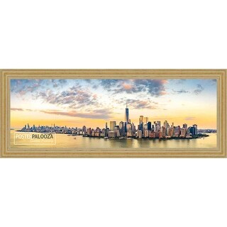 40x16 Traditional Gold Complete Wood Panoramic Frame with UV Acrylic ...