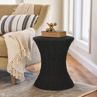 Household Essentials Handwoven Woven Paper Rope Woven Stool - Bed Bath ...